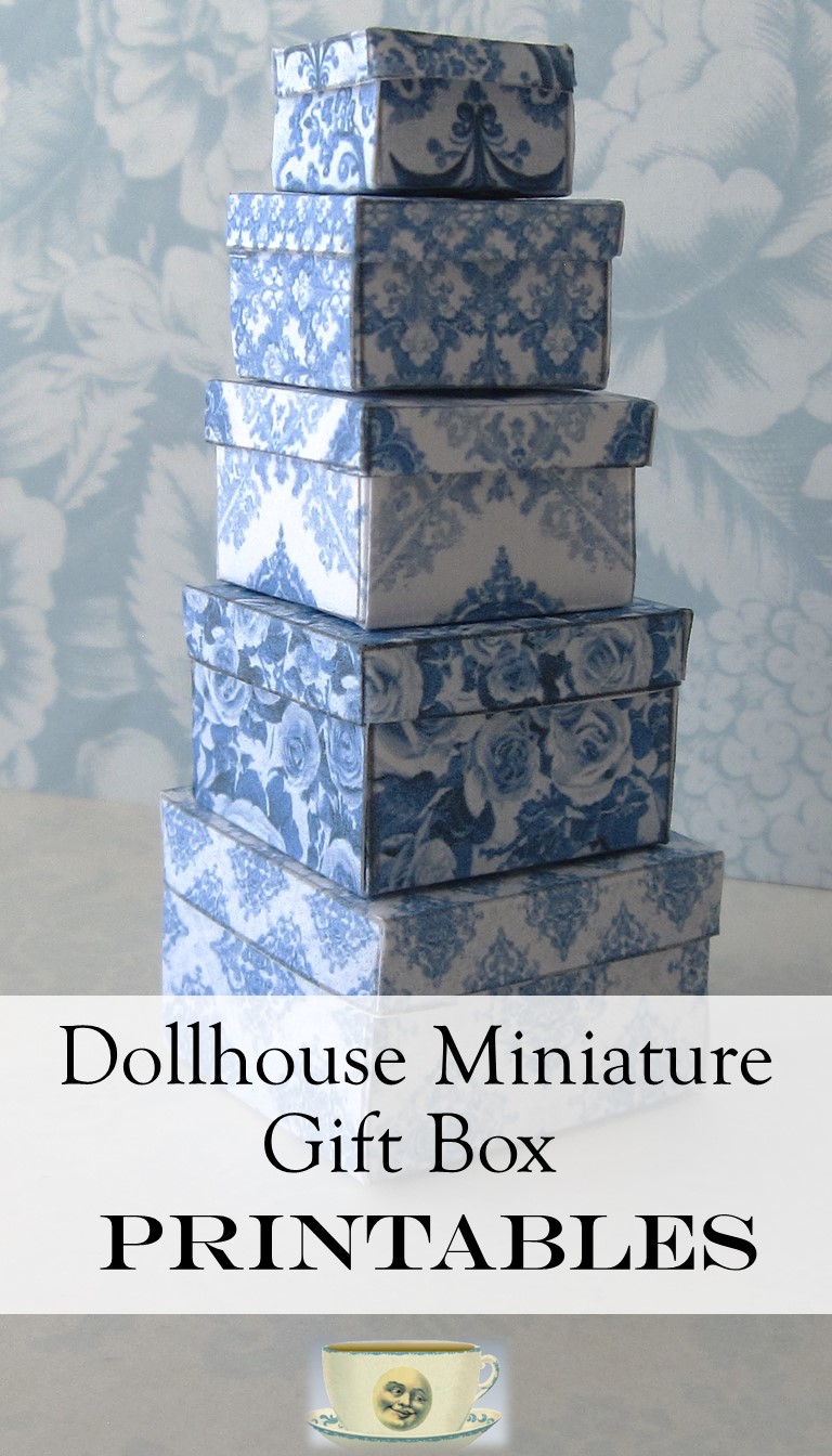 Dollhouse Miniature Gift Boxes - Late Night Coffee